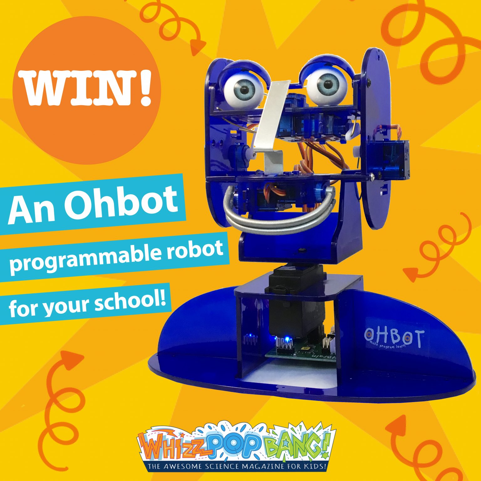 COMPETITION CLOSED: Win an Ohbot robot for your school! – Whizz Pop Bang Blog