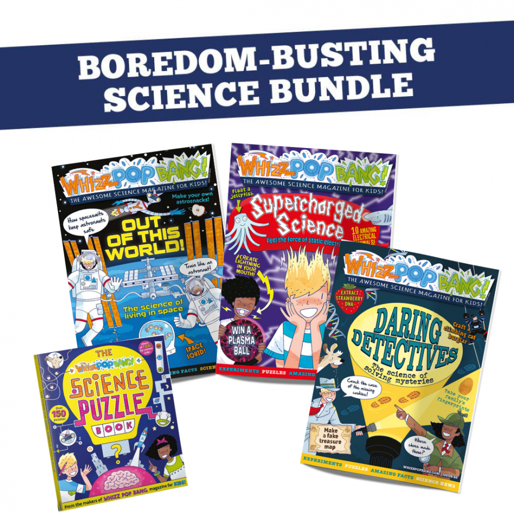 Whizz Pop Bang magazine boredom-busting science bundle