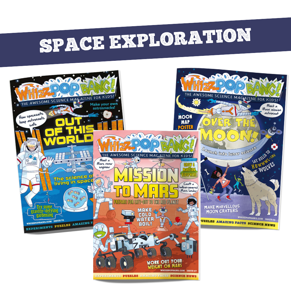 This bundle of three space-themed magazines is packed with earth-based ...